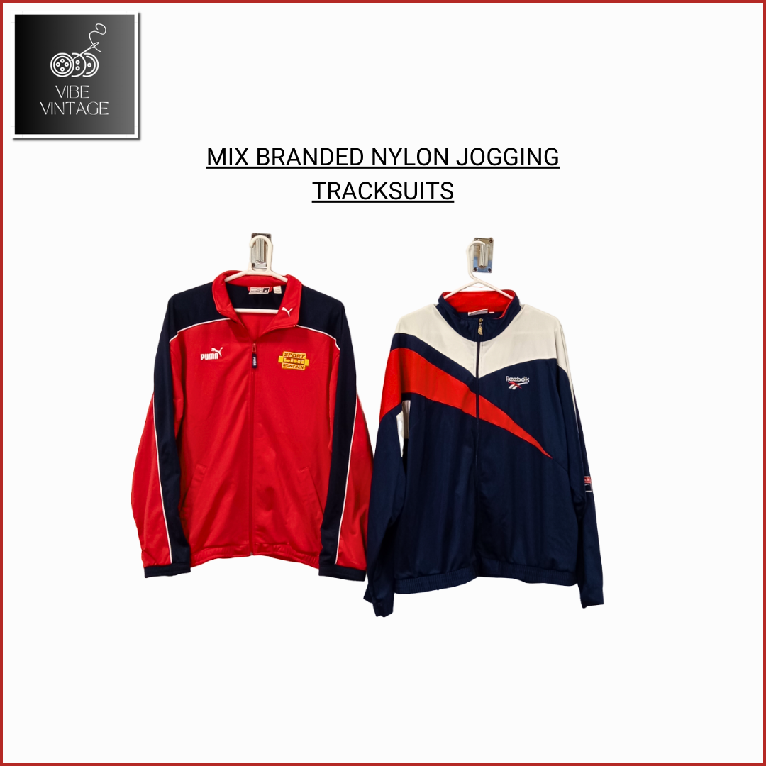 MIX BRANDED NYLON JOGGING TRACKSUITS - 50 PCS | Vintage Wholesale ...