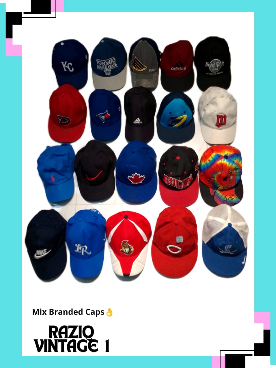 Mixed Brands Caps (39Pcs) | Vintage Wholesale Marketplace - Bulk ...