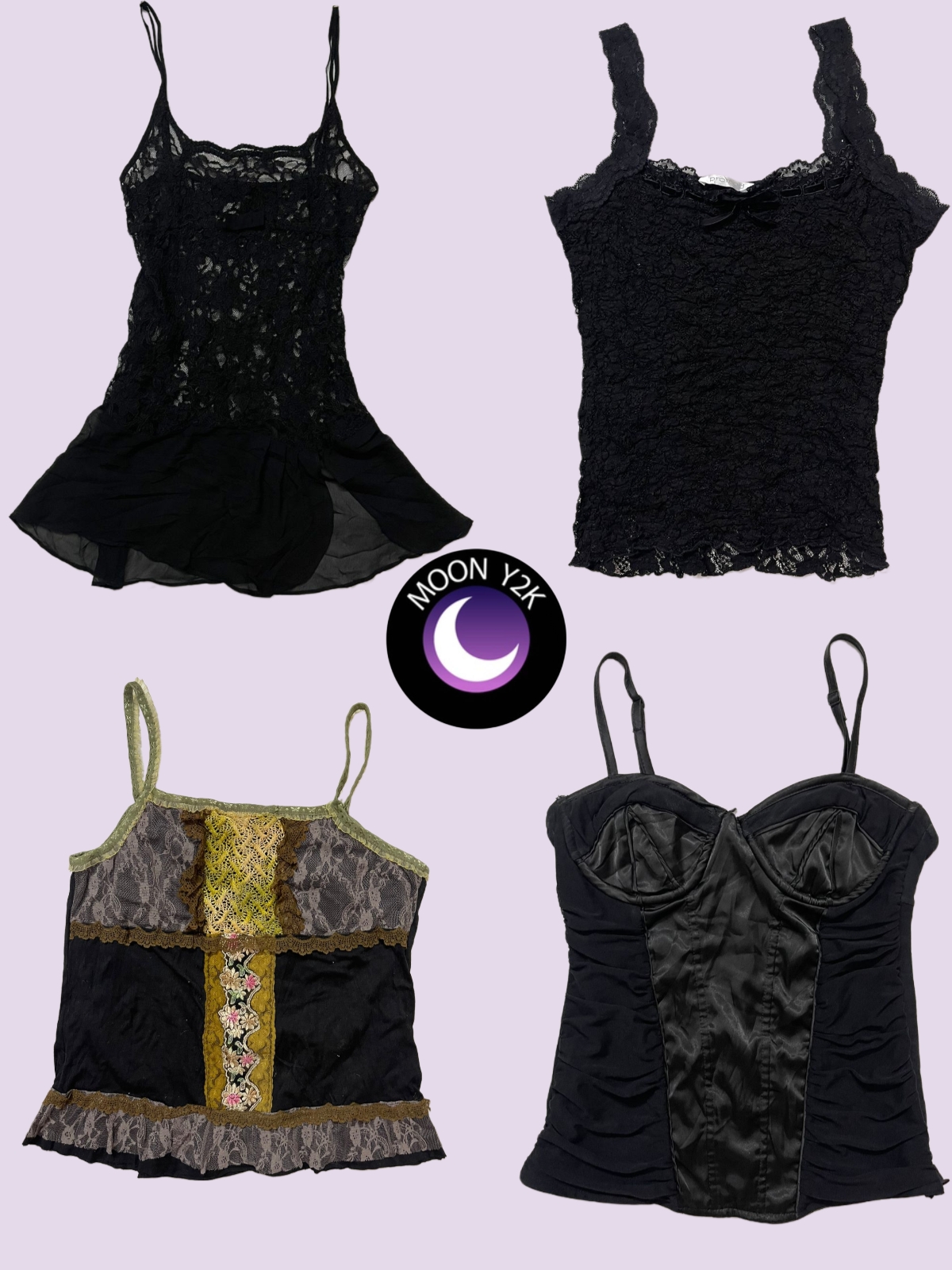 Y2k Gothic Black Tops (A-114) | Vintage Wholesale Marketplace - Bulk ...