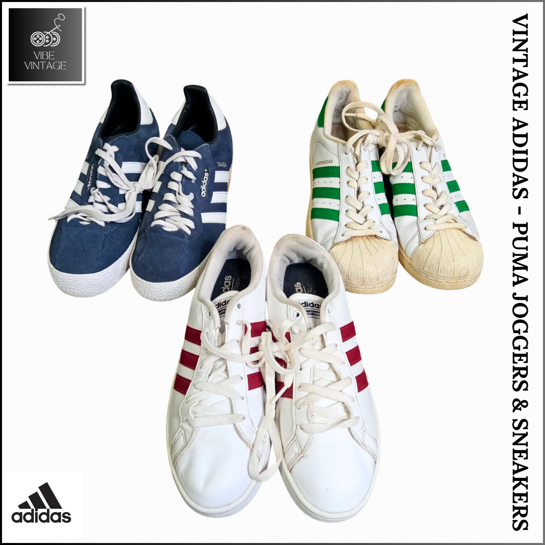 VINTAGE ADIDAS - PUMA JOGGERS & SNEAKERS - 08 PCS | Vintage Wholesale ...