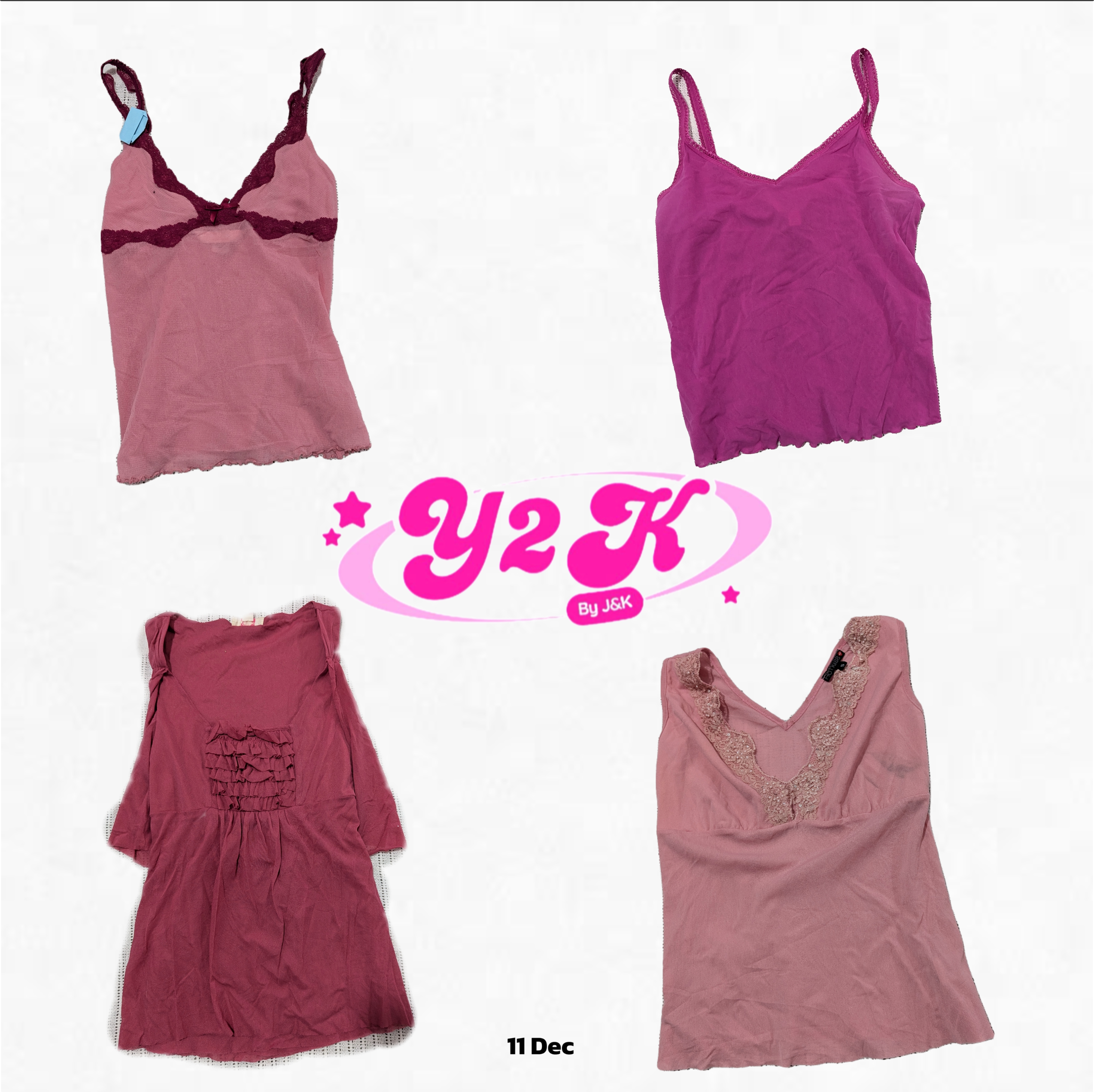 Y2K Soft Girl Core Cami Tops | Vintage Wholesale Marketplace - Bulk ...