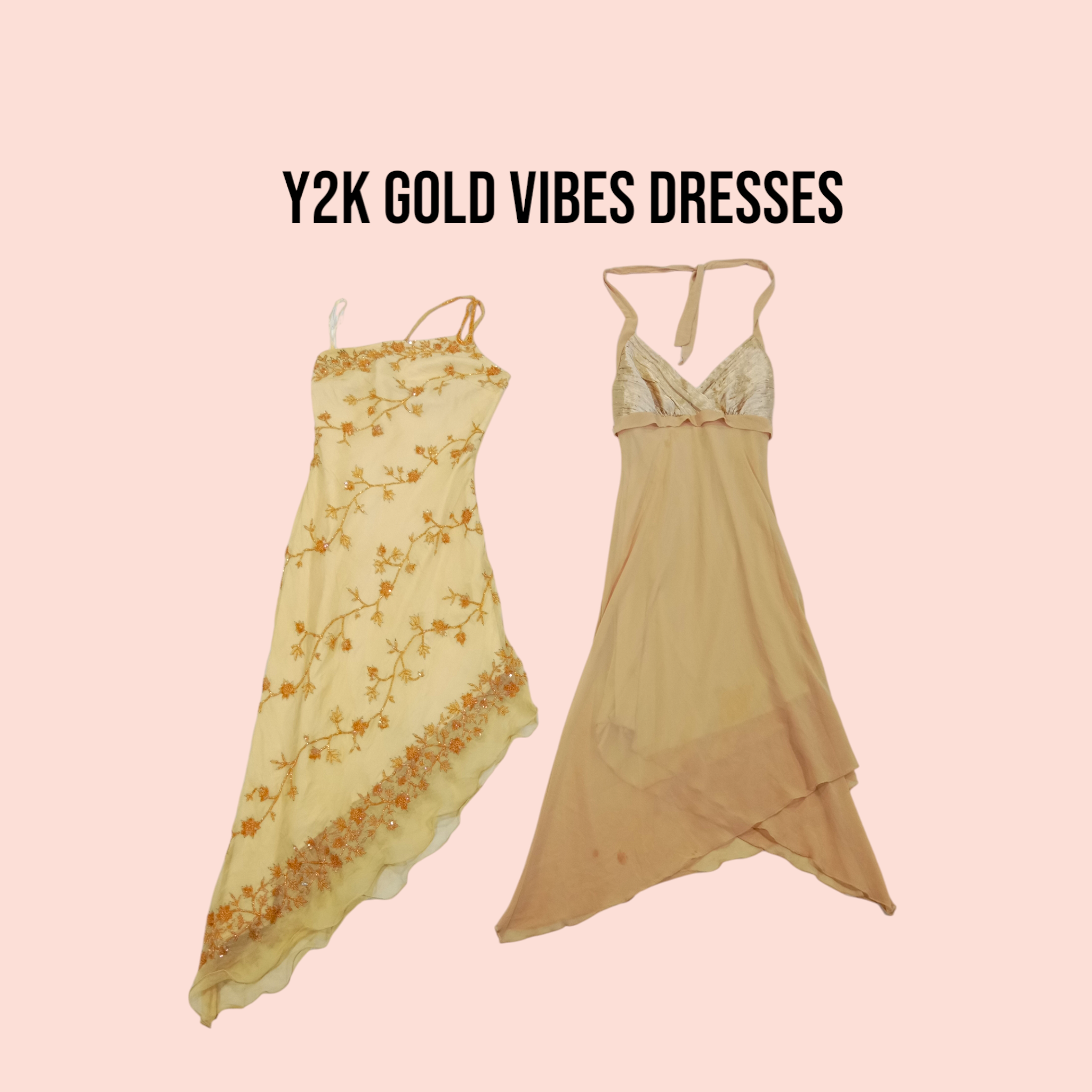 Y2k Gold Vibes Dresses | Vintage Wholesale Marketplace - Bulk Vintage ...