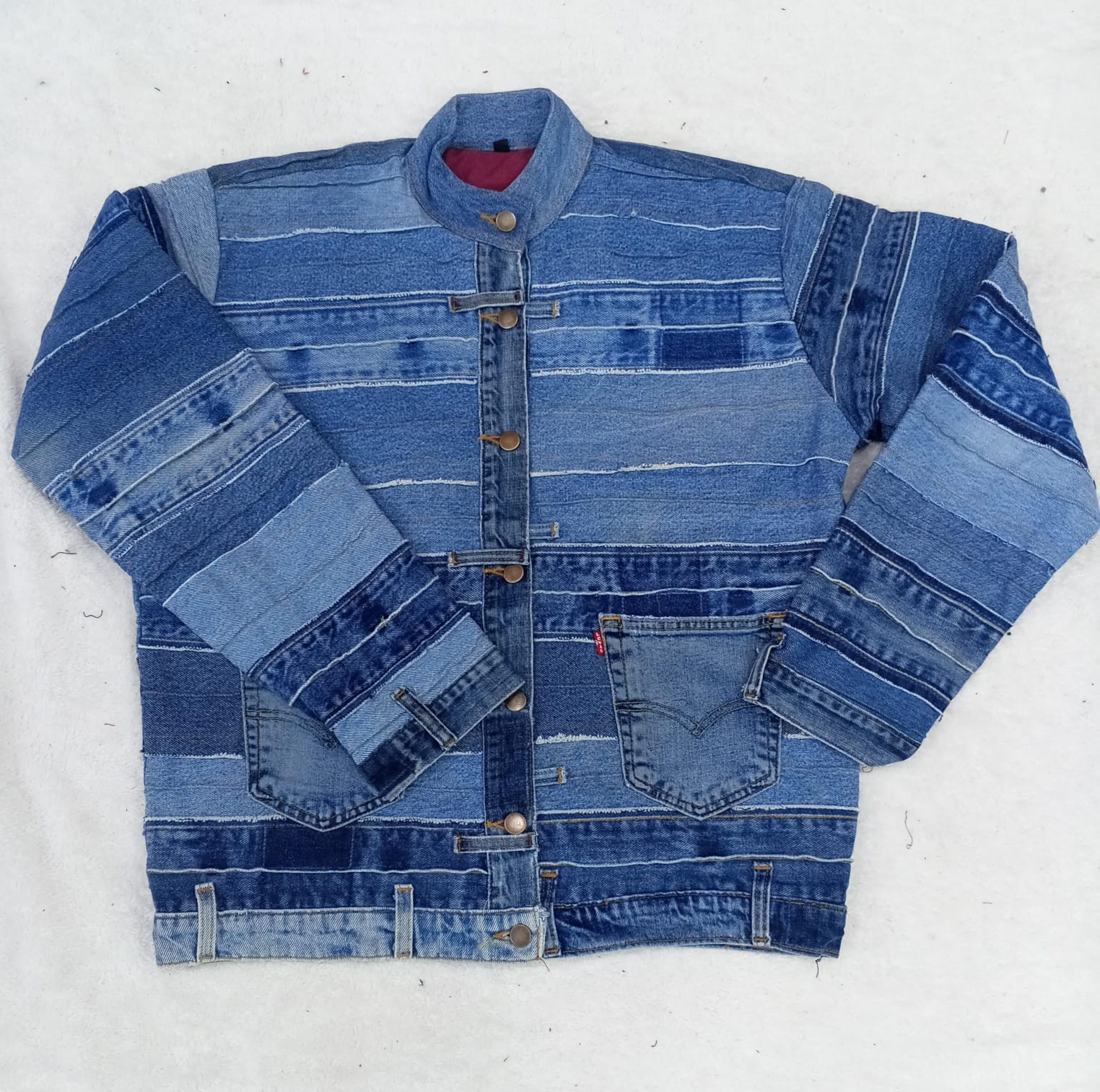 Custom handpick Dagibarek, Rework Denim Levi Belted Jackets - 50 Pieces ...