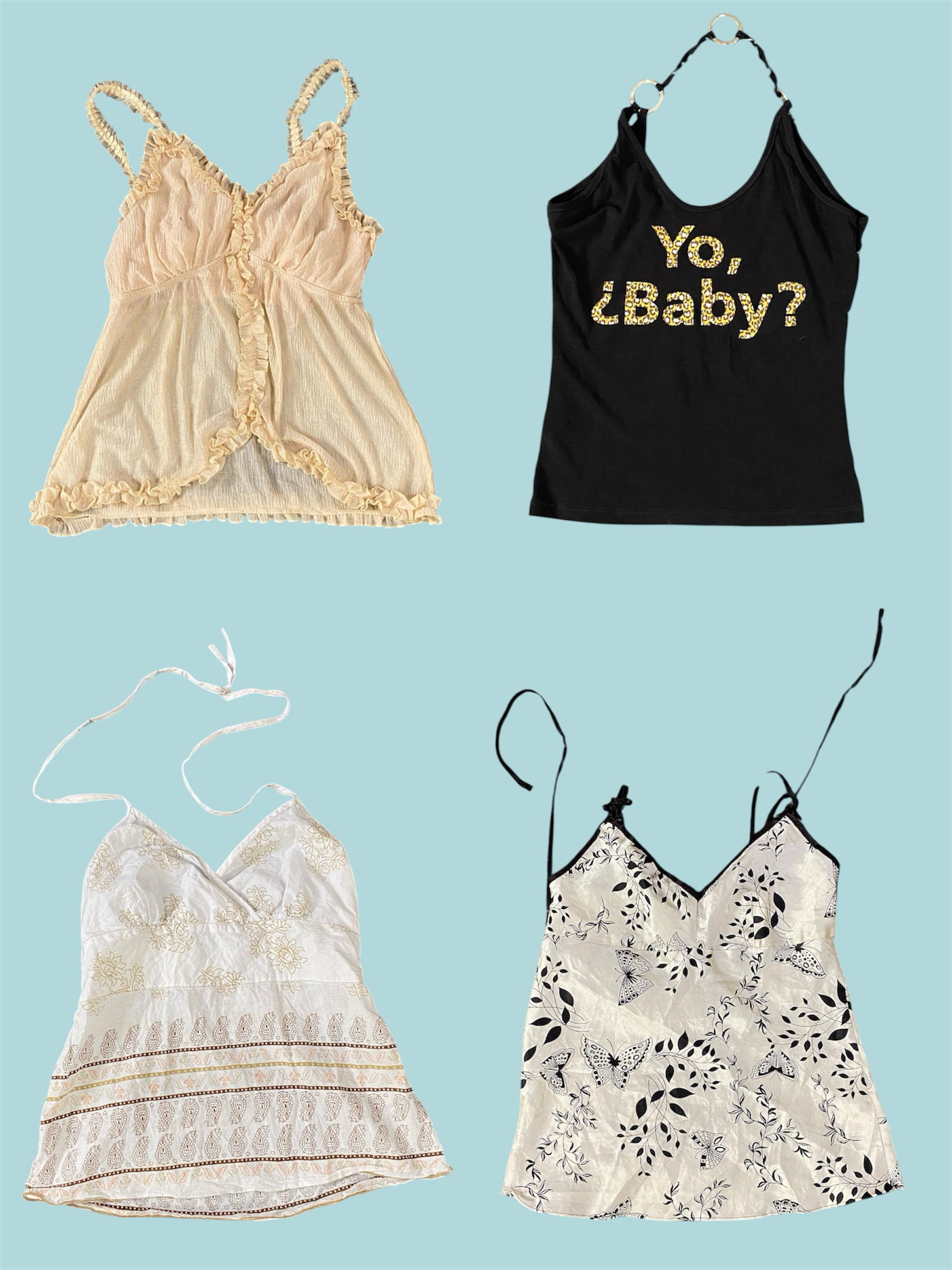 Y2K Fashion Haul: Vintage-Inspired Camis & Halter Tops (TS-1163 ...